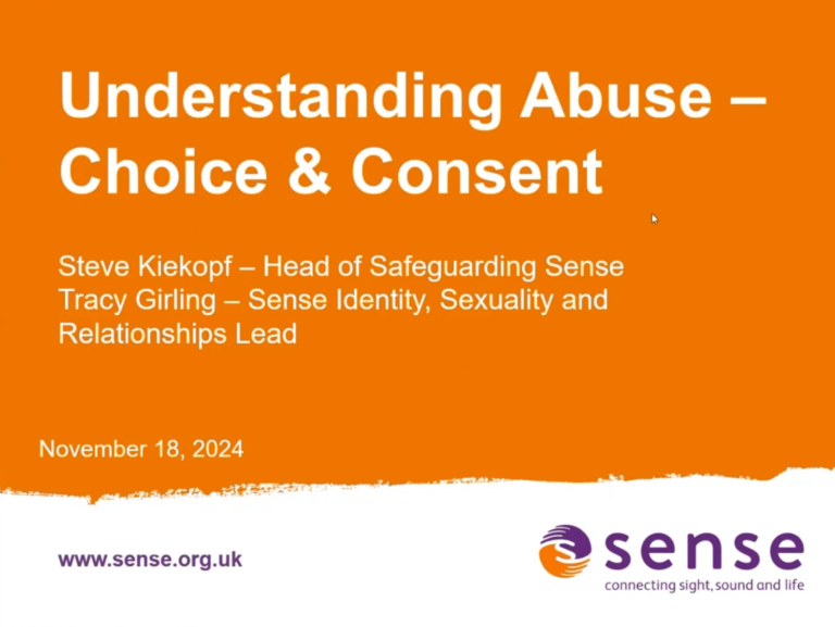 Sense - Understanding Choice and Consent - Safeguarding Adults Week ...