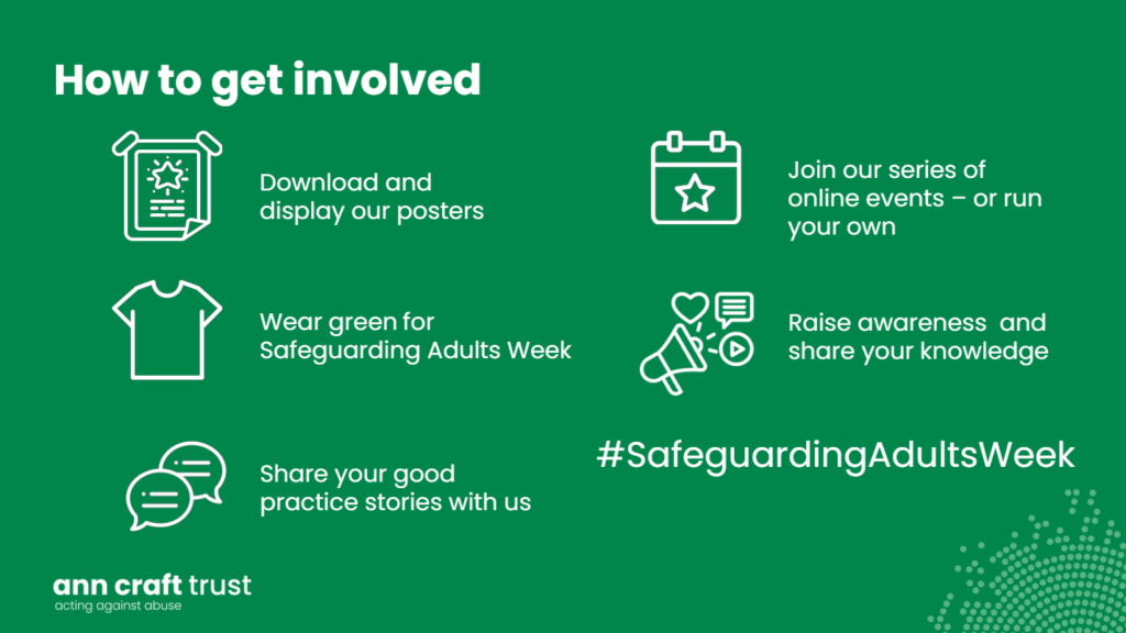 Safeguarding Adults Week 2025 - Links, Resources, and More - Ann Craft ...